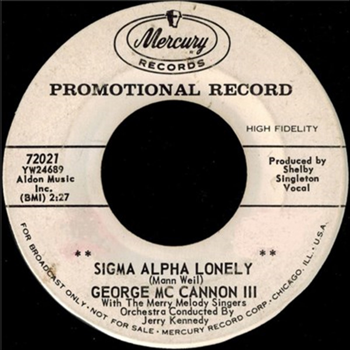 Sigma Alpha Lonely | George McCannon, III