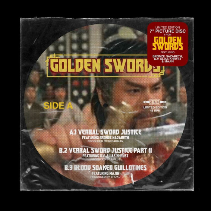 VERBAL SWORD JUSTICE 7" LATHE CUT PICTURE DISC | THE GOLDEN SWORDS