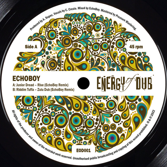 Rise & Zulu Dub Remixes EP - [EOD001] | EchoBoy | ENERGY of DUB