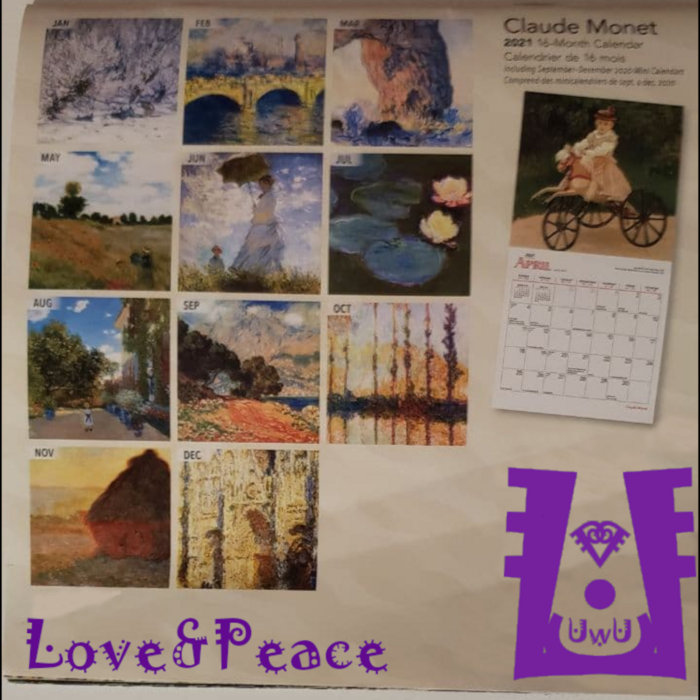 2021 Claude Monet Calendar | LOVE&PEACE