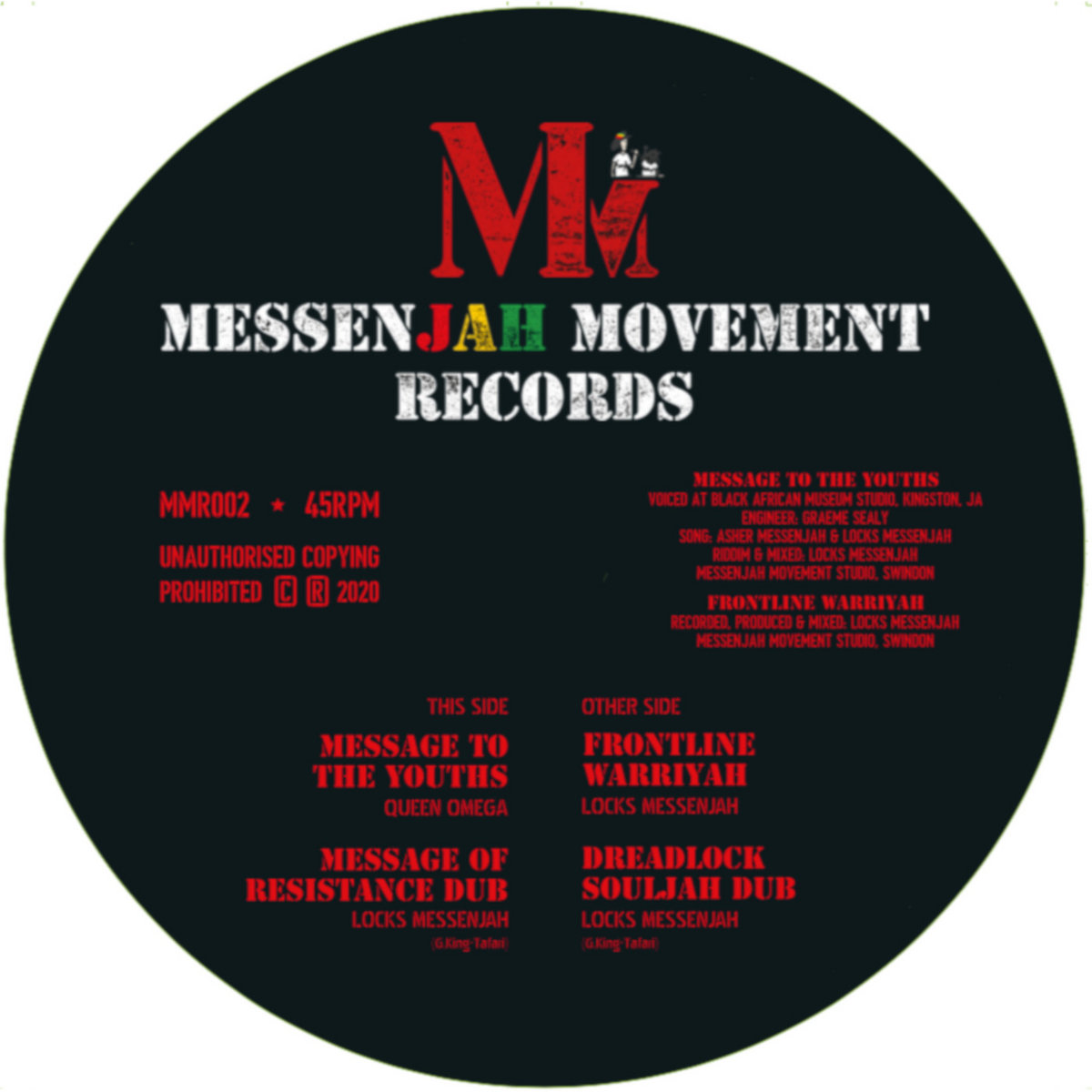 Queen Omega - Message To The Youths/ Locks MessenJAH - Frontline ...