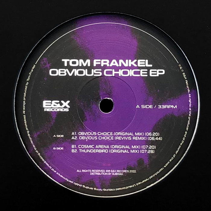 Tom Frankel - Obvious Choice EP | E&X Records