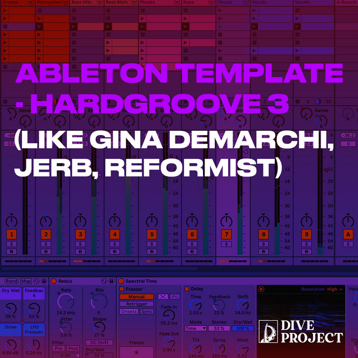 Ableton Template - Hardgroove 3 (like Gina Demarchi, Jerb, Reformist ...
