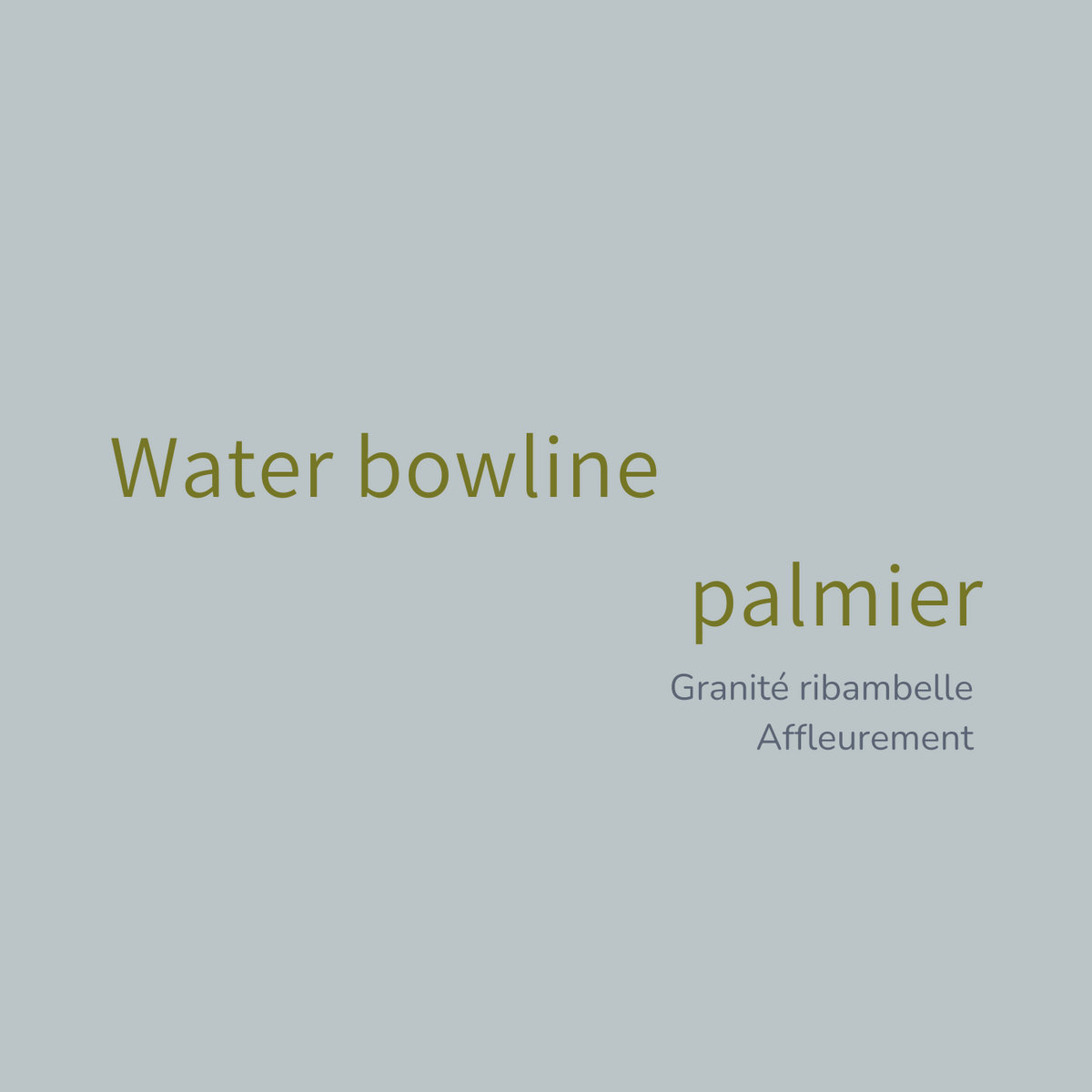 Water bowline | palmier