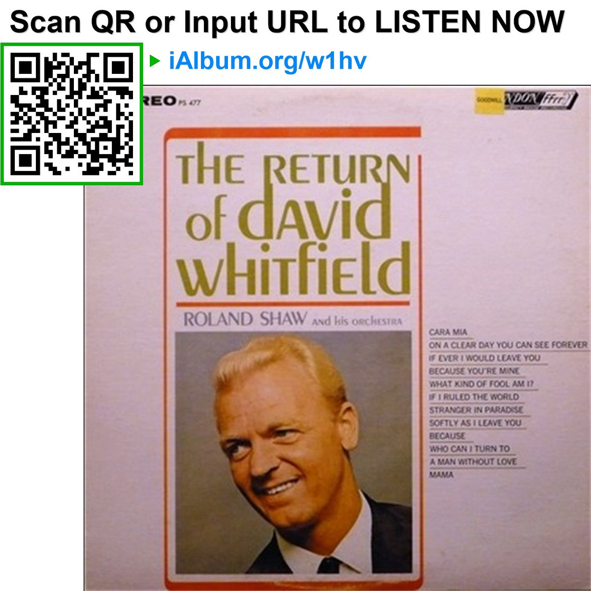 The Return Of David Whitfield | David Whitfield
