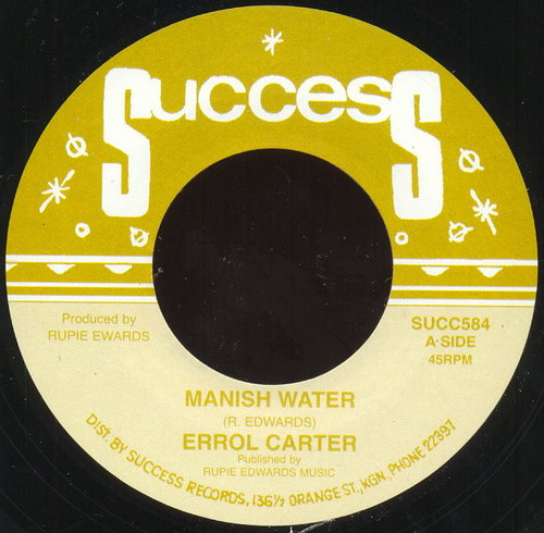 Manish Water / Bada Dub (7" 45RPM) | ERROL CARTER (FLABBA HOLT ...