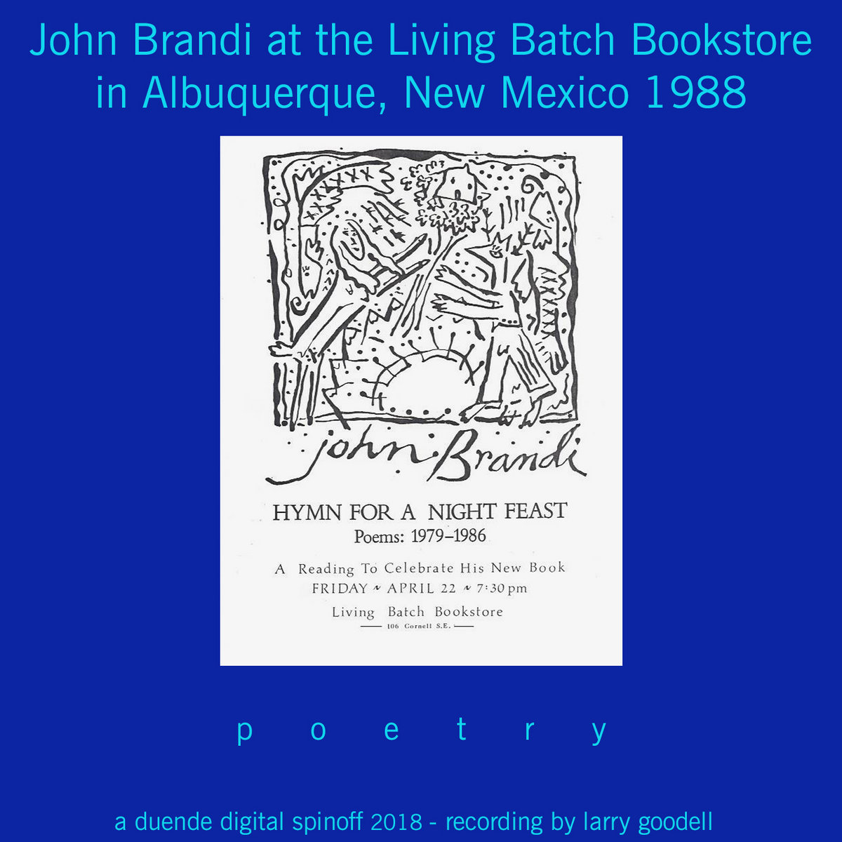 John Brandi at the Batch in Albuquerque - 1988 - Poet, Editor ...