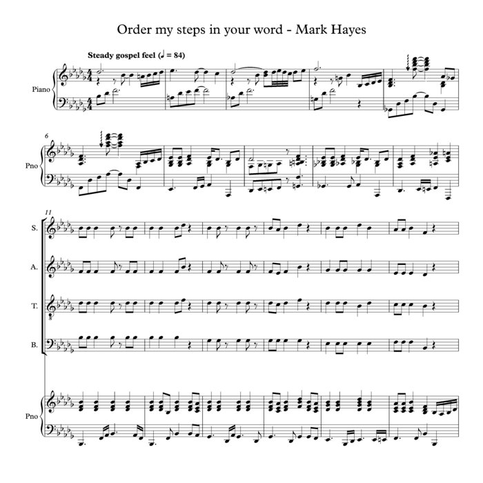 Order my steps in your word - Mark Hayes | Choral Music Practice Files
