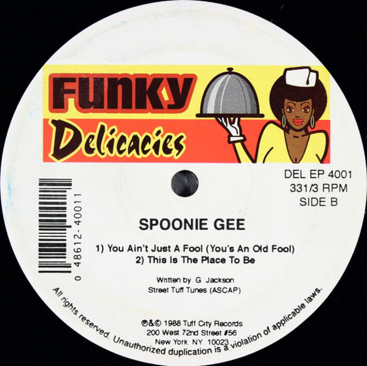 This Is The Place To Be | The Honey Drippers/Spoonie Gee | Tuff City ...