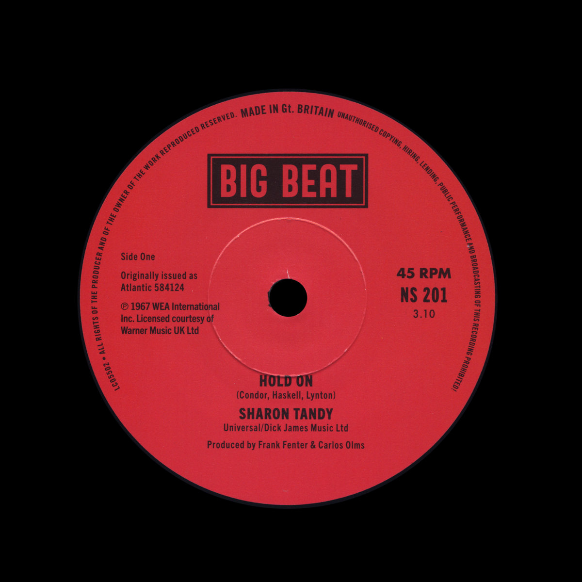 Hold On b/w Daughter Of The Sun | SHARON TANDY | State Records