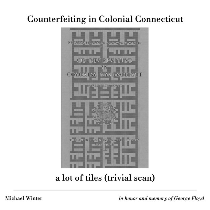 Counterfeiting in Colonial Connecticut / a lot of tiles (trivial scan ...