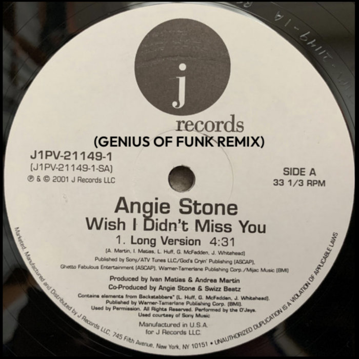 Angie Stone - Wish I Didn't Miss You (Genius Of Funk Remix) | Angie ...