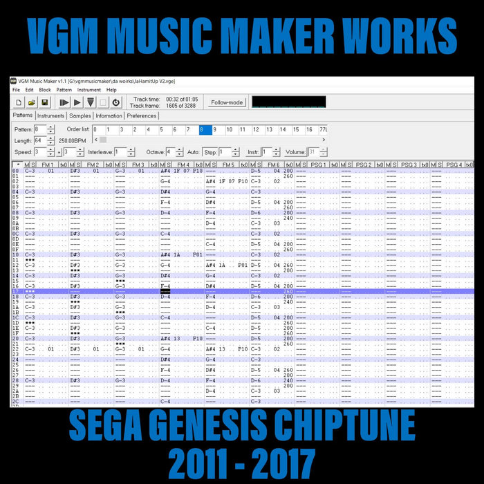 VGM Music Maker Works - Sega Genesis Chiptune 2011-2017 | rayjkayj