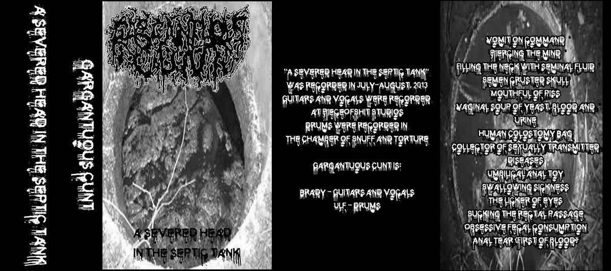 A severed head in the septic tank | Gargantuous Cunt