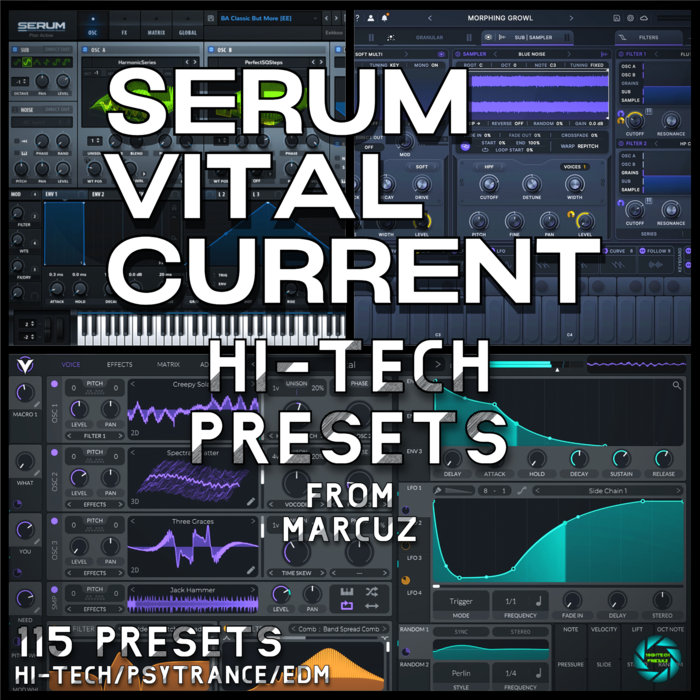 HiTech Preset Pack - Serum/Vital/Current - 115 Presets | MARCUZ | Marcuz HightechFreaksRec