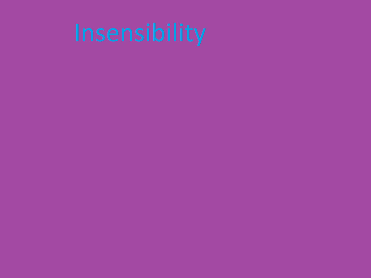 Insensibility | Amazing Energy
