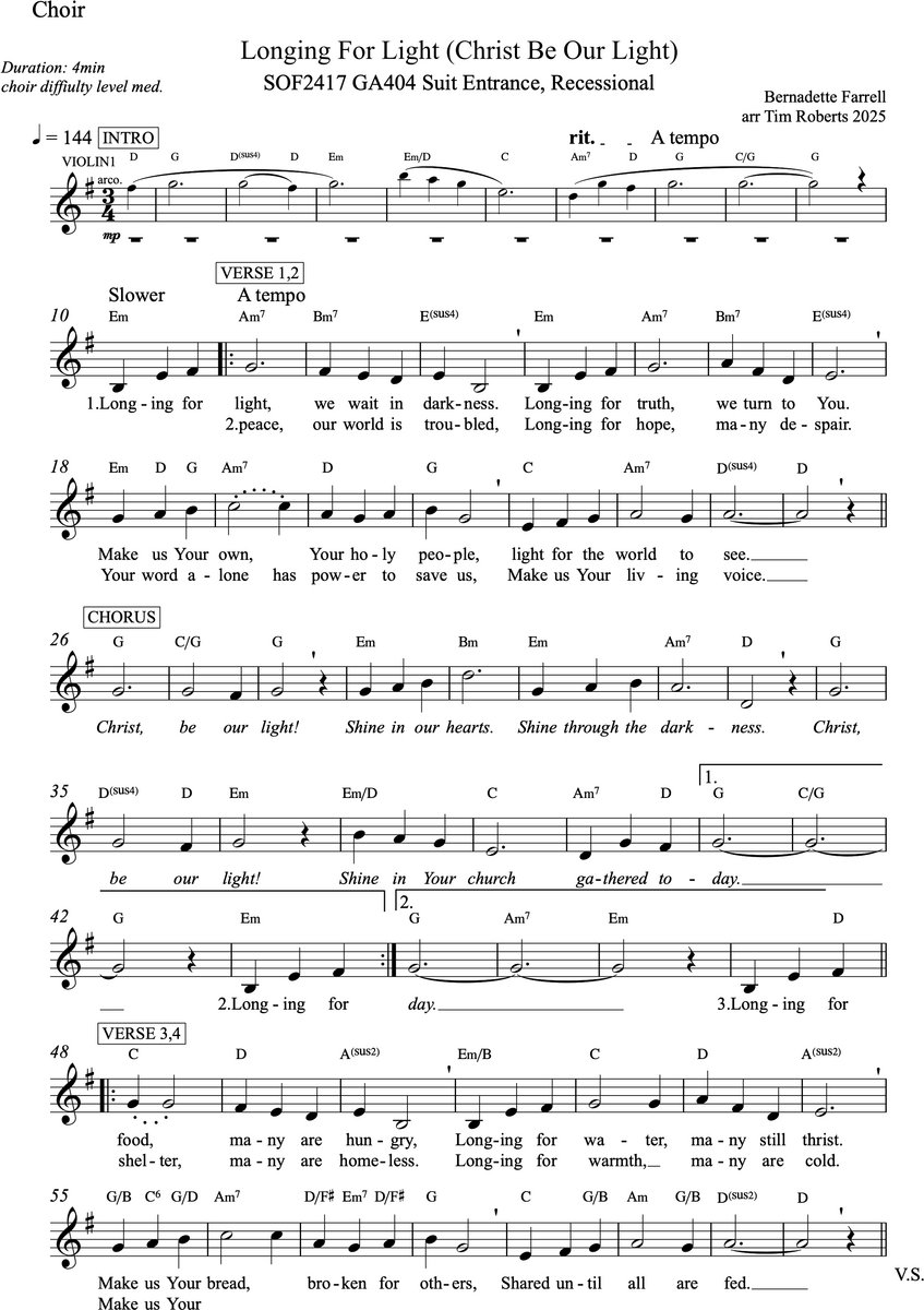 Longing For Light (Christ Be Our Light SOF2417GA404 BernadetteFarrell ...