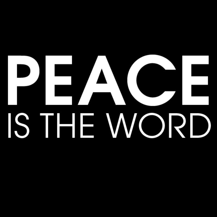The Word Peace In Black And White