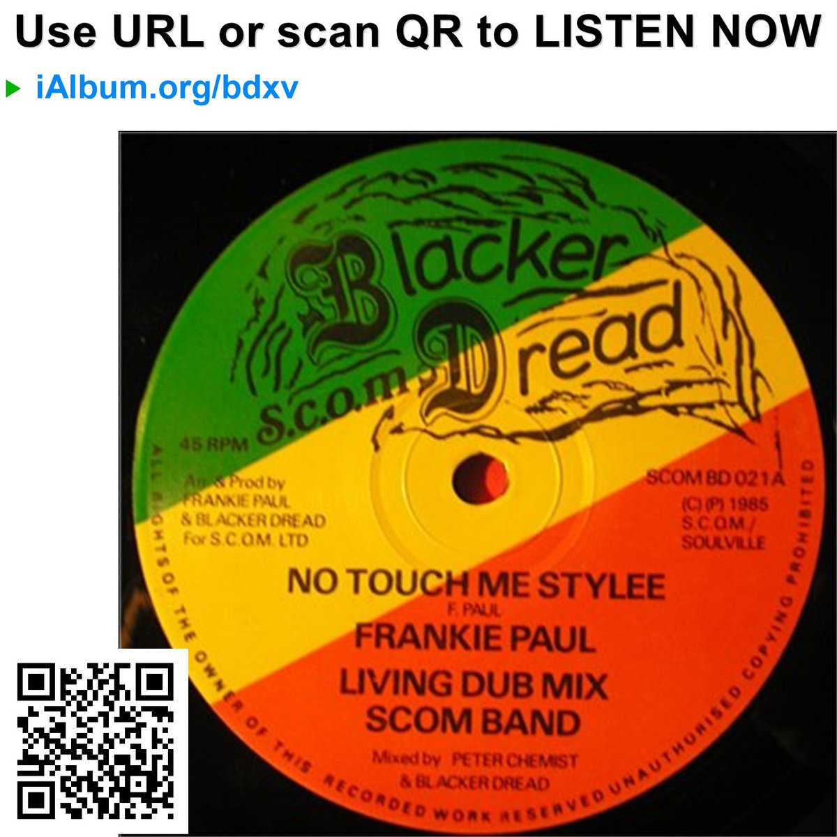 No Touch Me Stylee Livestock | Frankie Paul Earl Sixteen | Frankie Paul