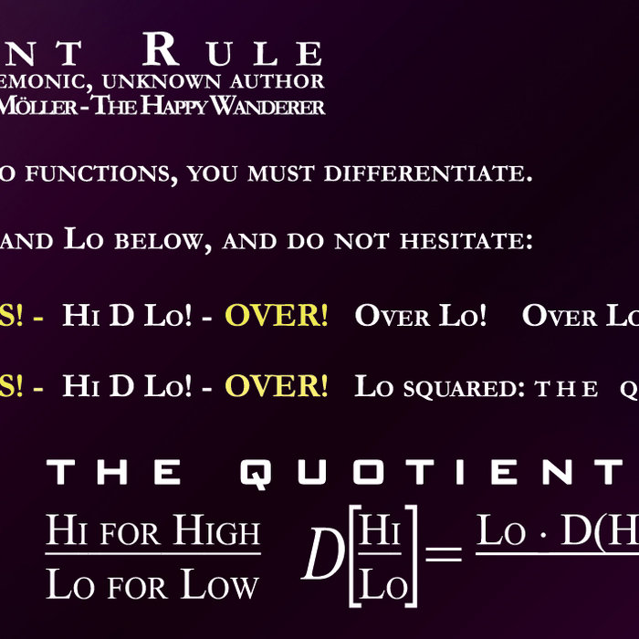 Quotient Rule | icanhasmath