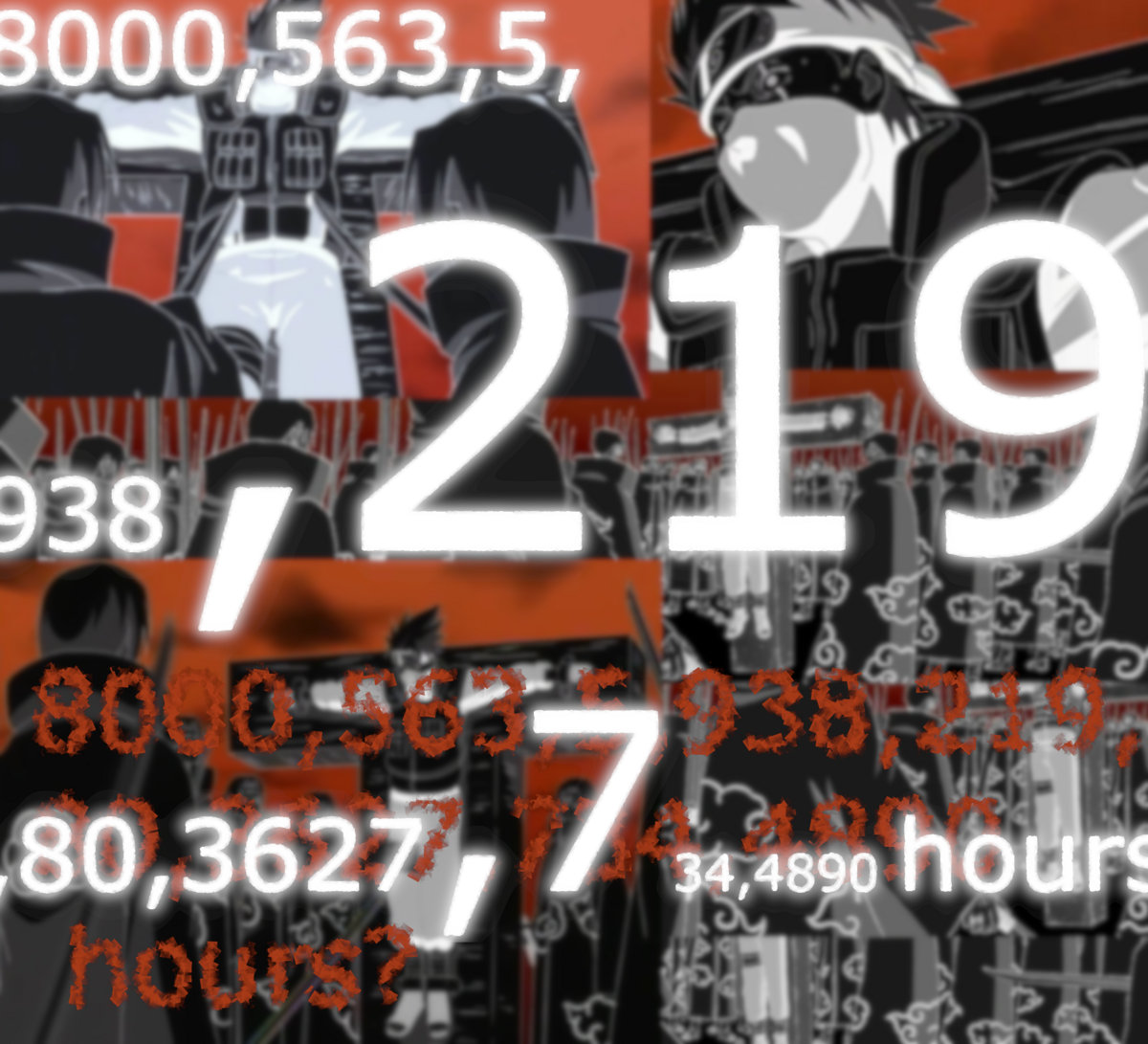 mNnnn Nghtly -- 8000,563,5,938,219,80,3627,734,4890 hours? | Mvk.Rgme