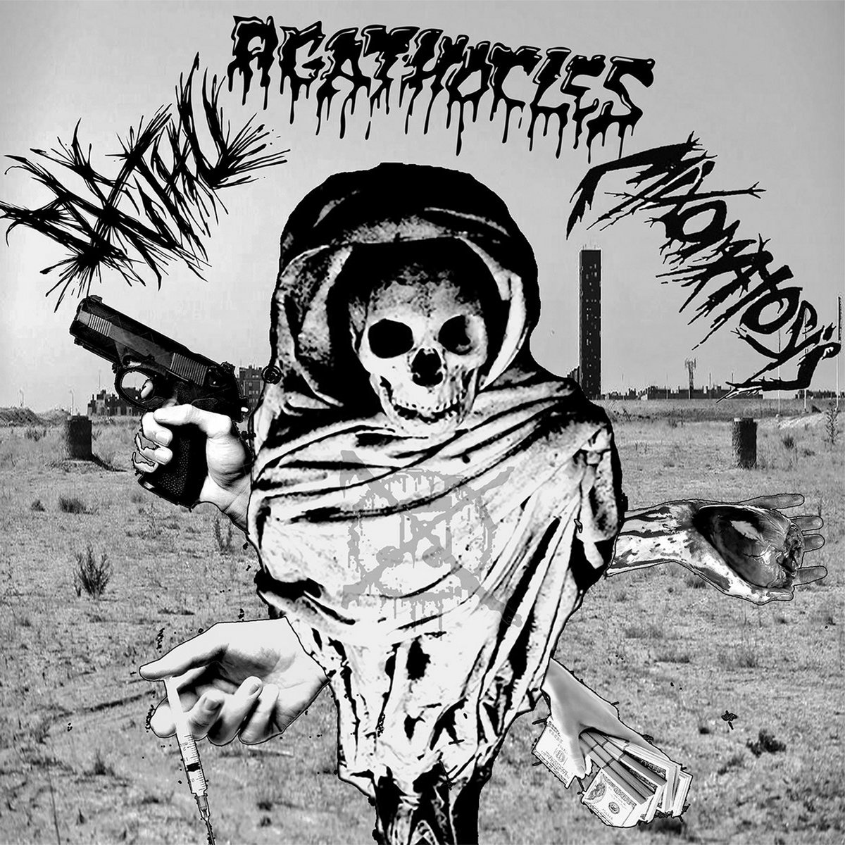 Split | AGATHOCLES, MIXOMATOSIS & SACTHU | Muerte Matar Records