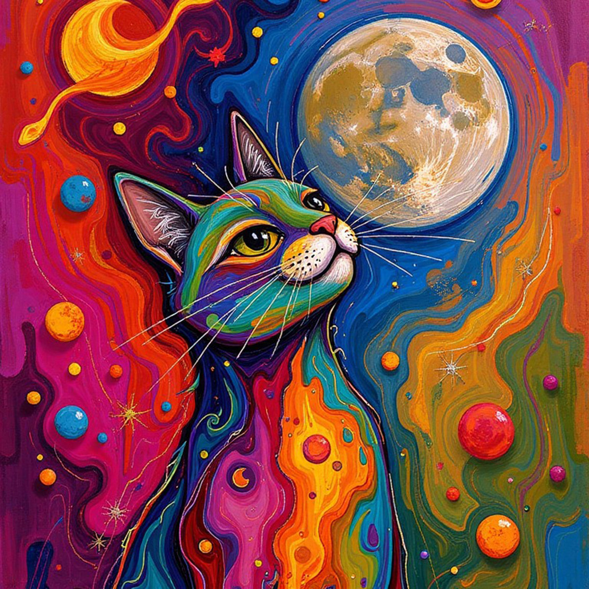 Cat Loves Moon (Jeweled Lotus and Katya Sianna) | JEWELED LOTUS