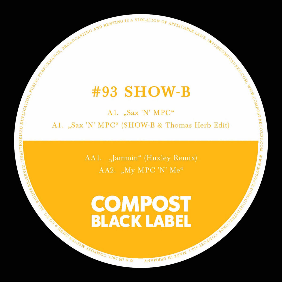 Compost Black Label #93 | SHOW-B | Compost Records