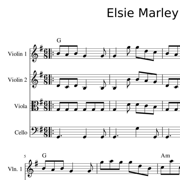 Elsie Marley - Harmony Sheet Music for Duet, Trio or Quartet | Celtic ...