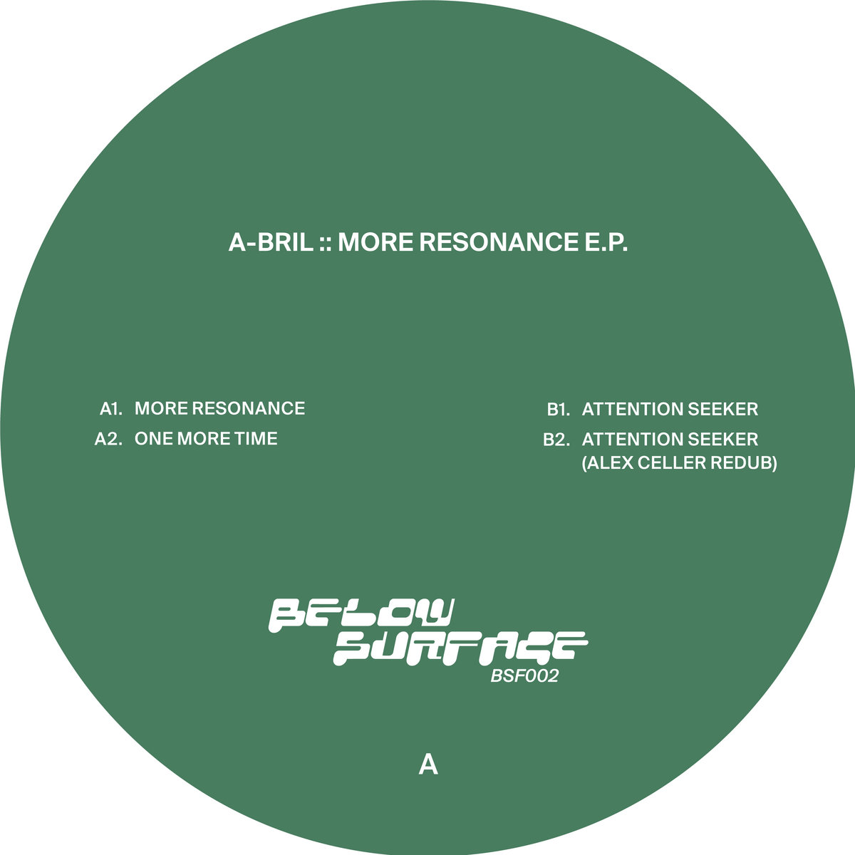 A-Bril - More Resonance EP | A-Bril | Below Surface Records