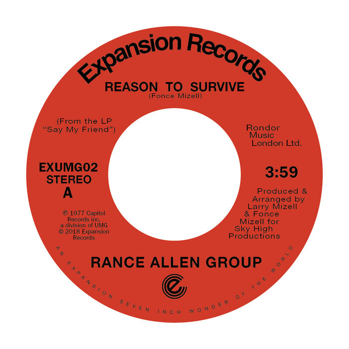 Rance Allen Group "Reason To Survive" | Expansion 7" Singles