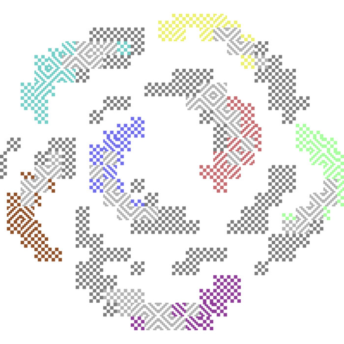 7 rainbow whirlwind | milky heart