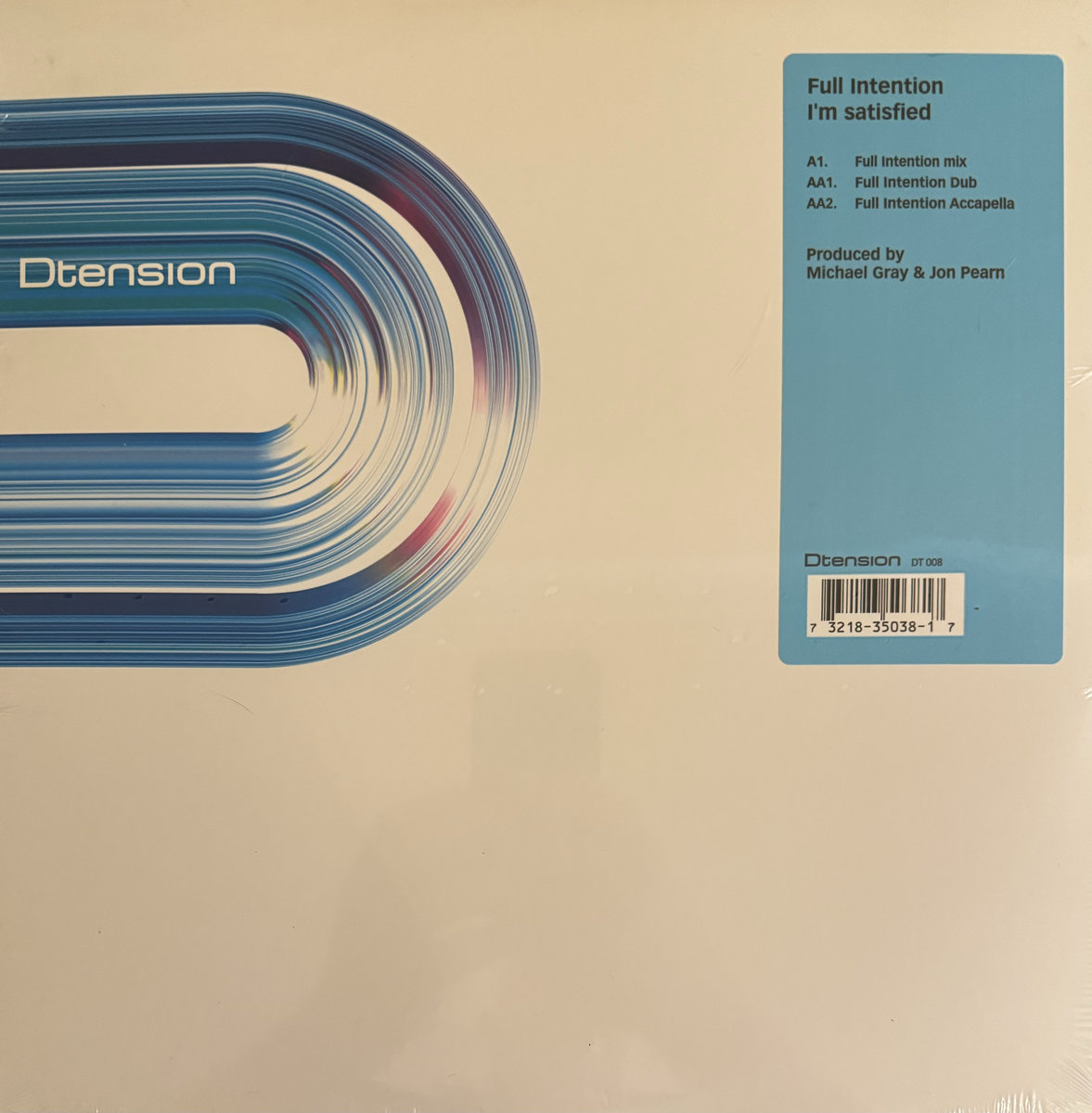 12" Vinyl - Full Intention - I'm Satisfied (DT008) | Full Intention
