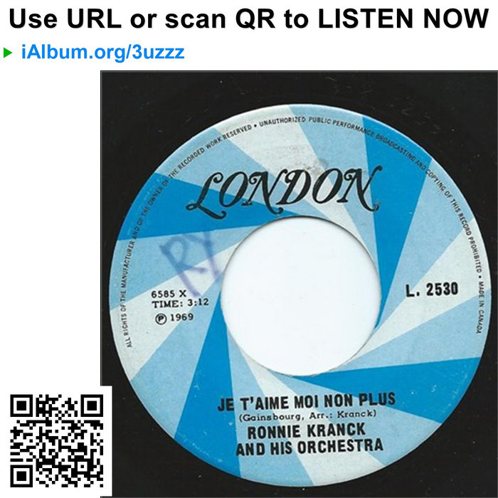 Je TAime Moi Non PlusLa Maritza | Ronnie Kranck And His Orchestra Rauno ...