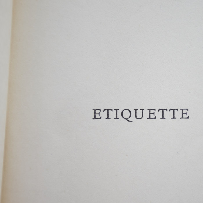etiquette | etiquette