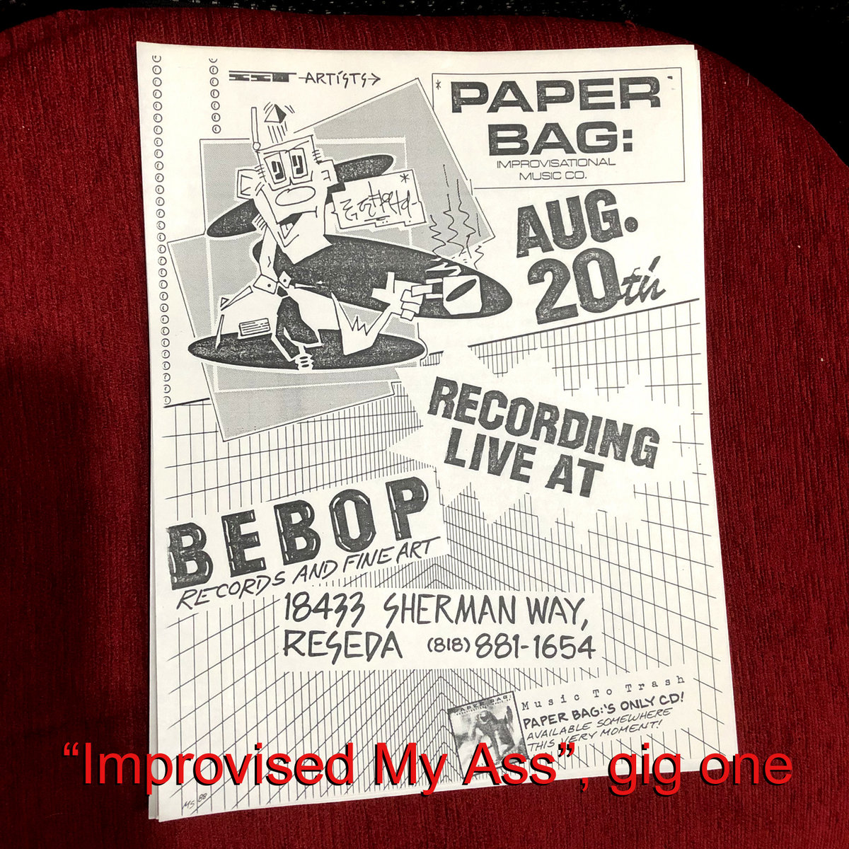 Paper Bag live at Bebop Records, August 20th, 1988 | Paper Bag | Greg Segal