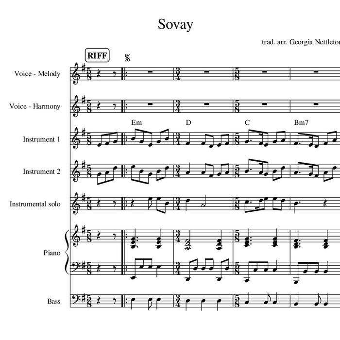 Sovay - Sheet Music Harmony Parts, Solos and Riffs | Instant Folk Band!