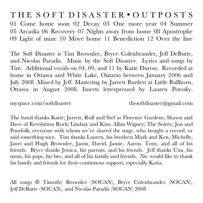 OUTPOSTS | The Soft Disaster