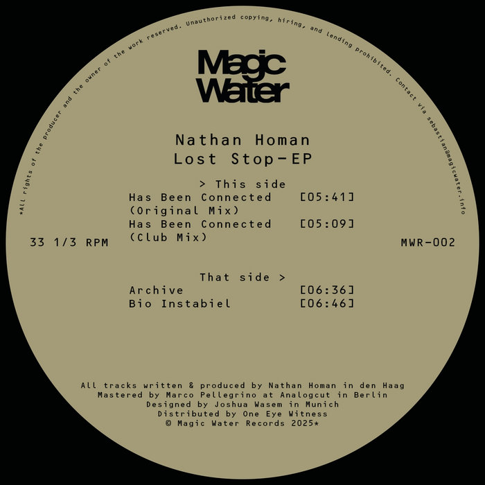 Nathan Homan - Lost Stop EP | Nathan Homan | Magic Water Records