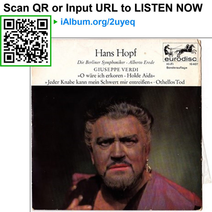 Hans Hopf Singt Giuseppe Verdi | Hans Hopf