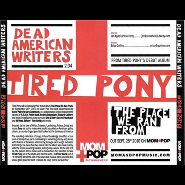 Dead American Writers | Tired Pony