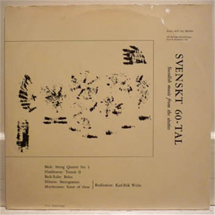 Svenskt 60 Tal Swedish Music From The Sixties | Sven-Erik Bäck