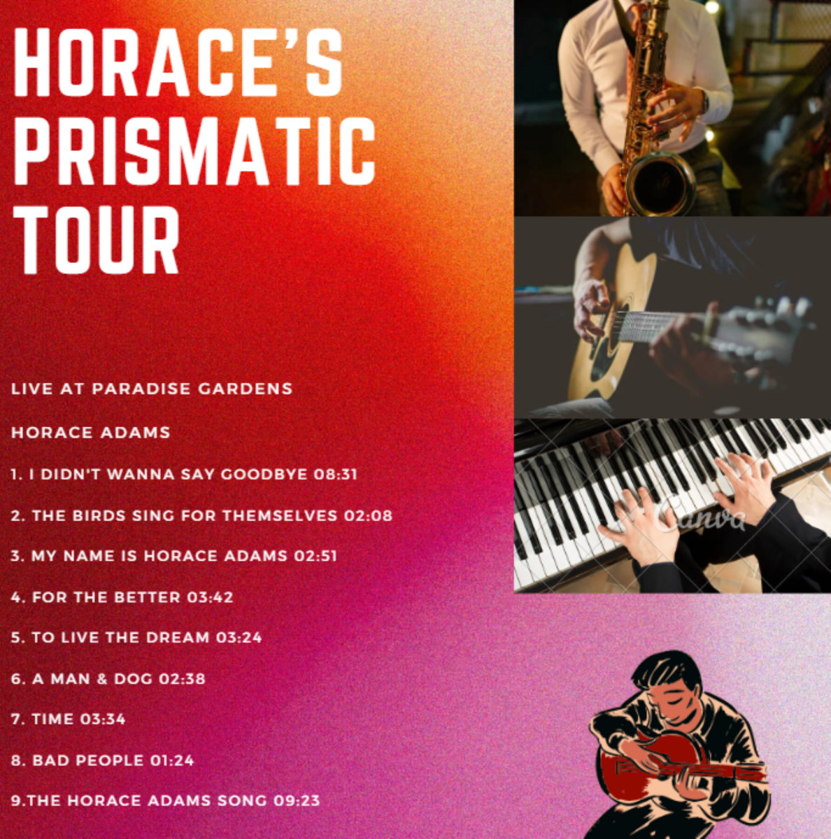"Horace's Prismatic Tour" Live at Paradise Gardens (1980) | Horace Adams