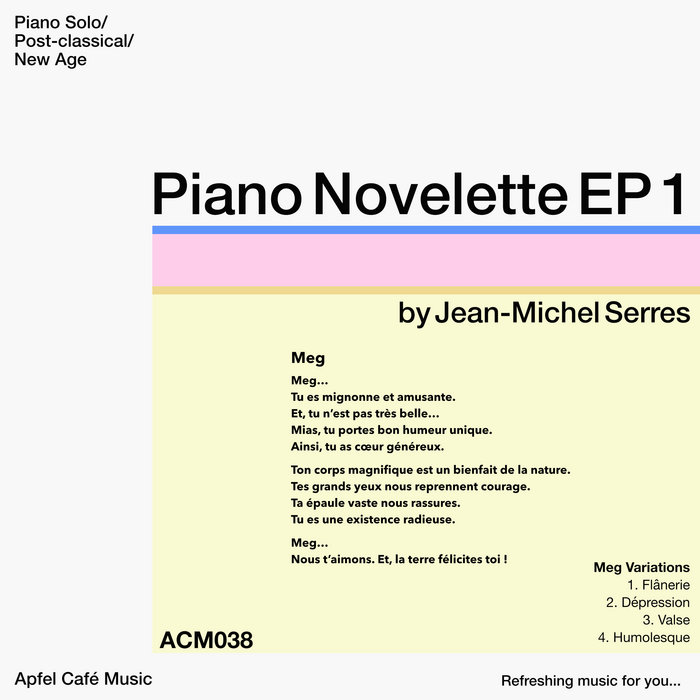 Piano Novellette EP 1 Meg Variations | Jean-Michel Serres | Jean-Michel ...