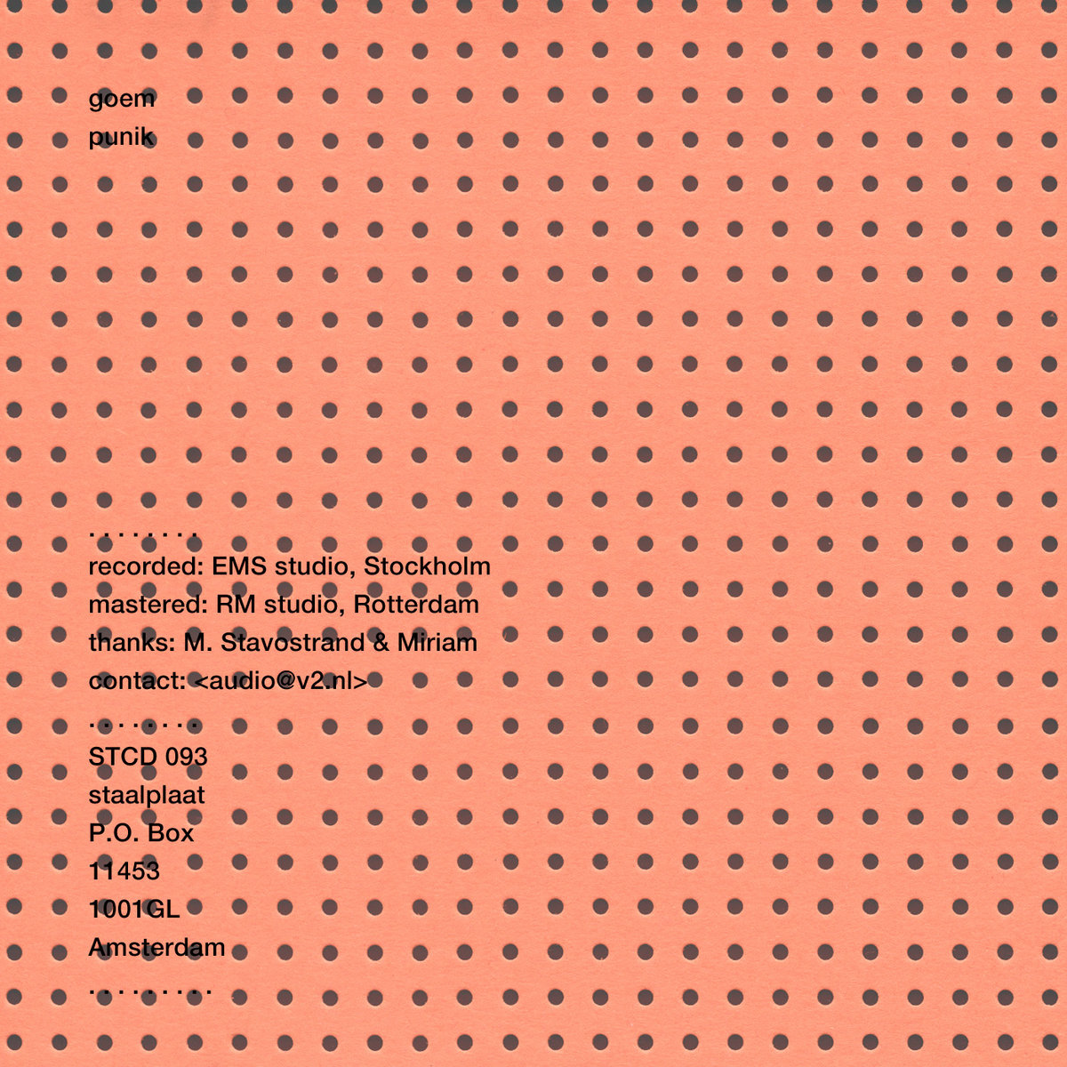 Punik | Goem | Staalplaat Material