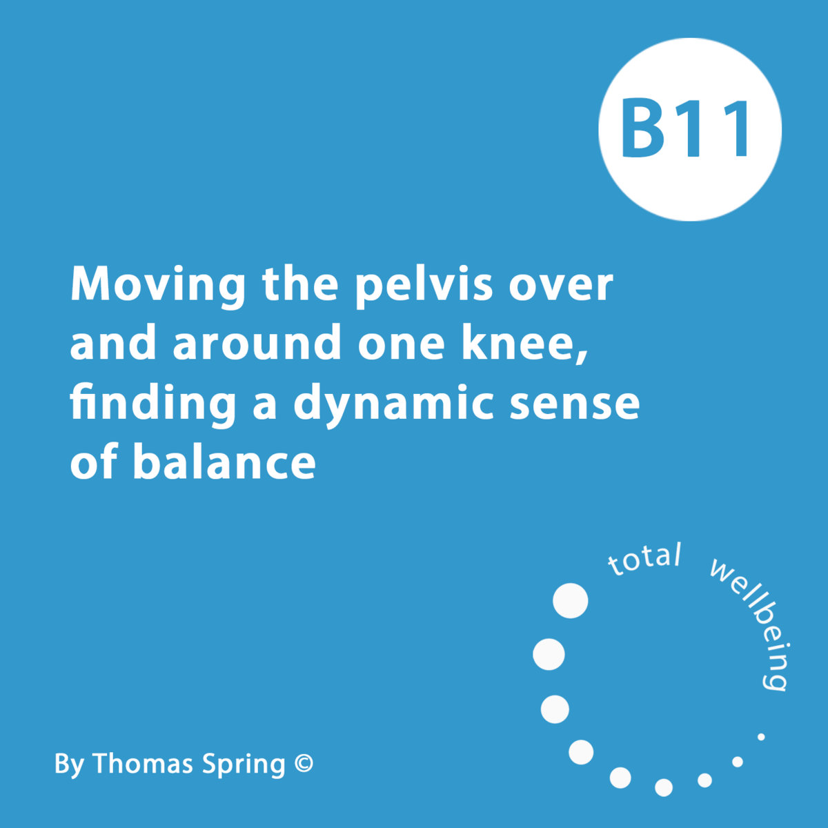 Introduction to B11 Moving the pelvis over and around one knee, finding ...