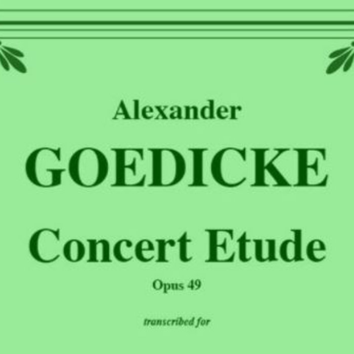 Alexander Goedicke - Concert Etude Op.49 (Piano Accompaniment ...
