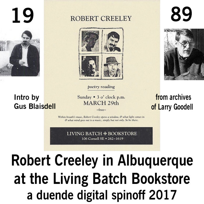 Robert Creeley 1989 in Albuquerque | Larry Goodell