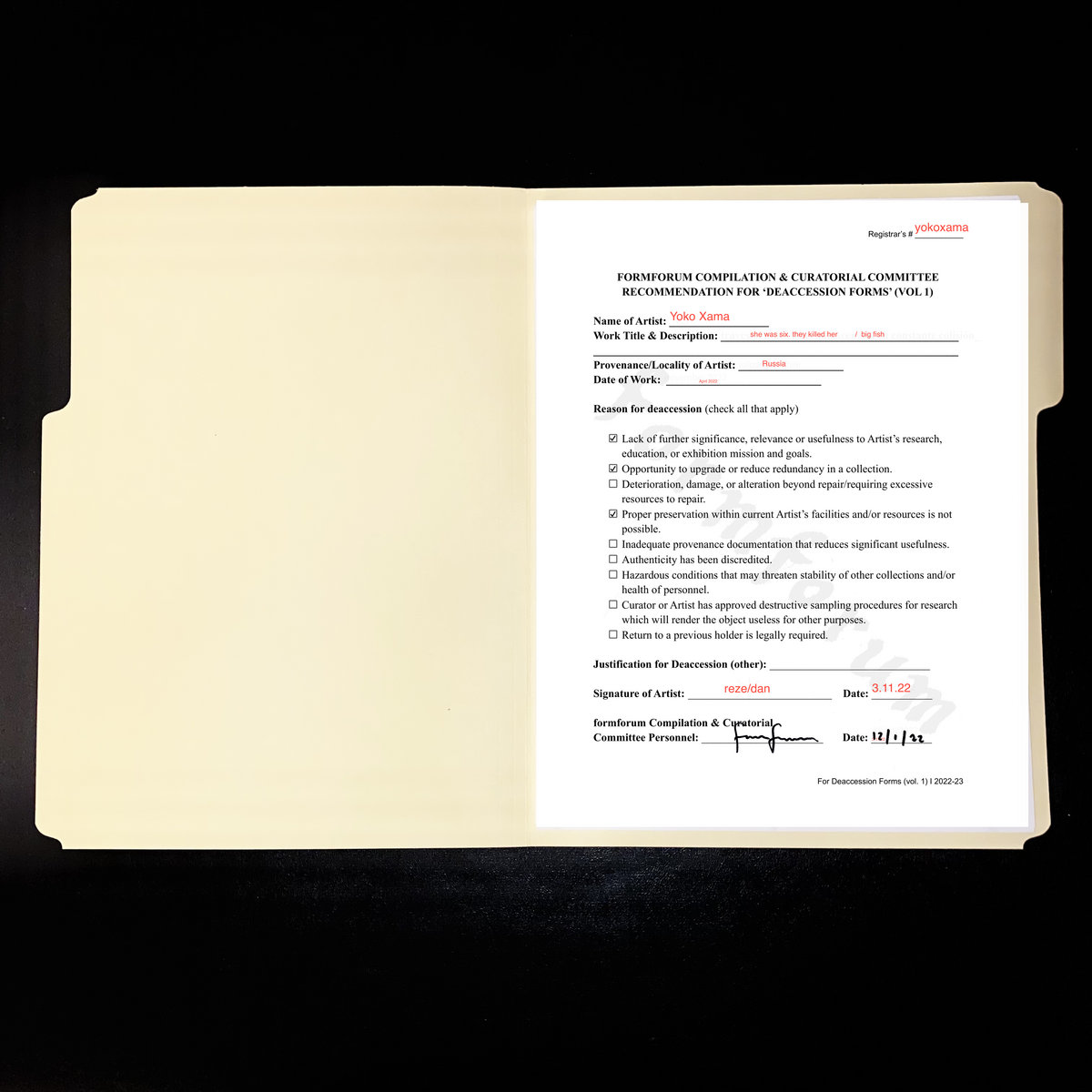 Yoko Xama - Big Fish | V/A compilation | formforum