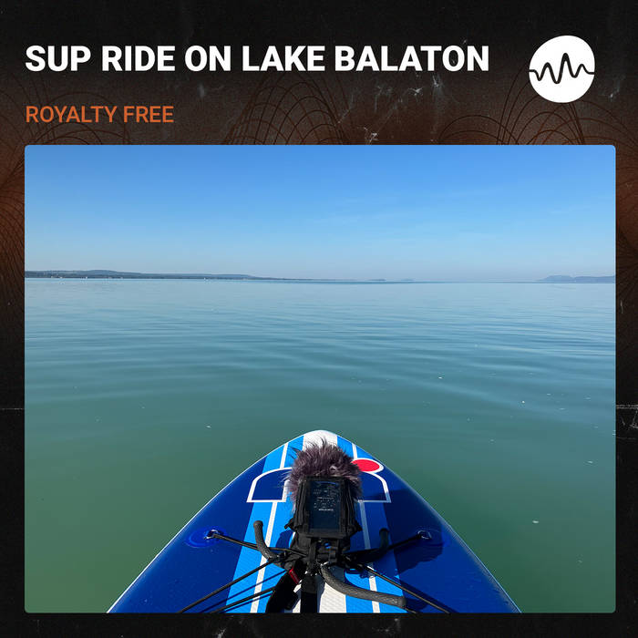 AMBLake_Stand Up Paddleboard ride on lake Balaton, water being paddled ...